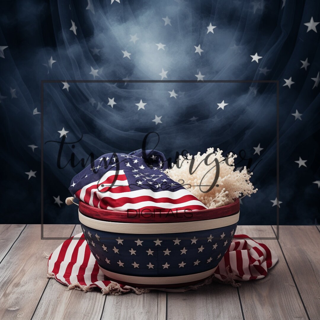 Newborn Fourth of July Digital Backdrops for Newborn Composite Photo ...