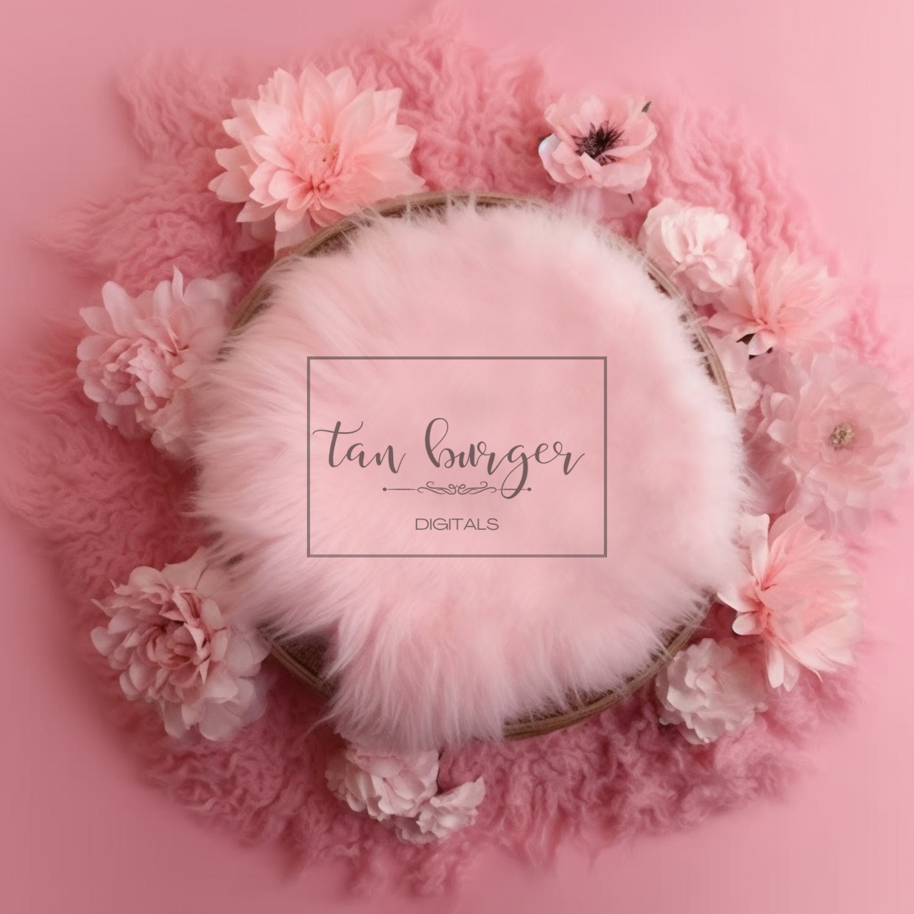 Newborn Digital Backdrop Pink Floral Newborn Digital Background for ...