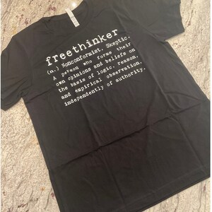 Freethinker Definition T Shirt, Counter Culture, Free Spirit, Non ...
