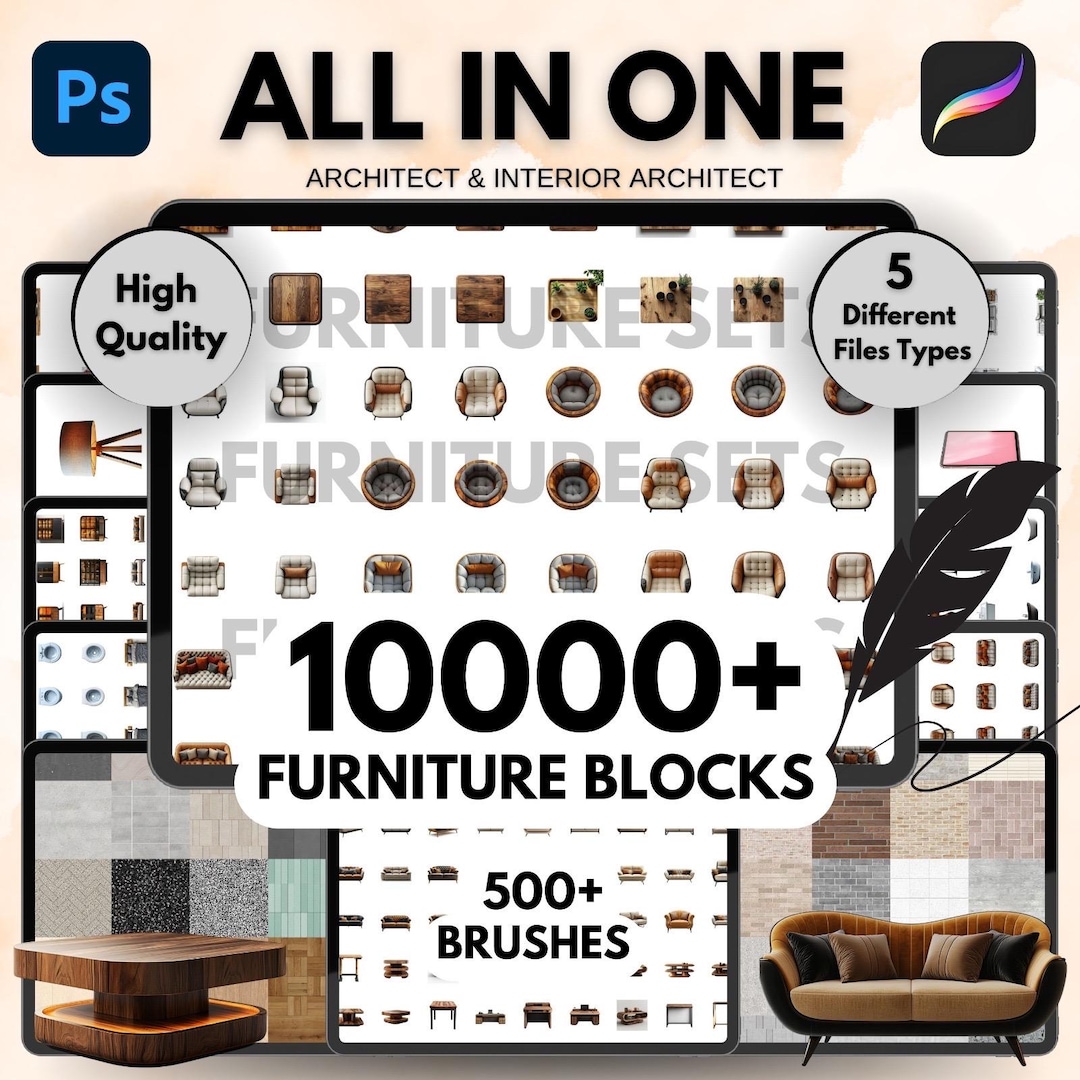 ALL IN ONE - 10000+ Furniture Design Bundle, Comprehensive Interior ...