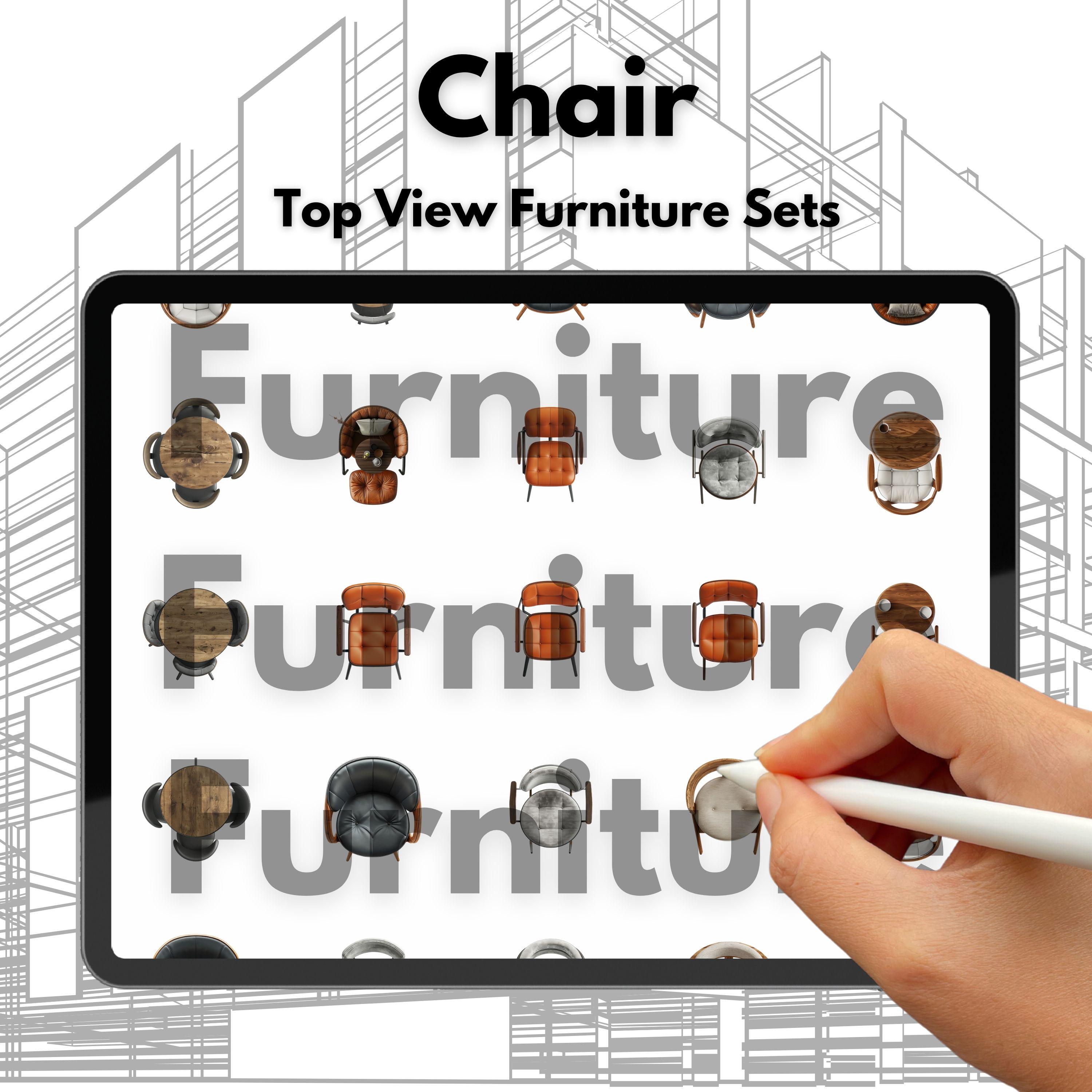 100+ Chair Plan View Set, Modern Classic Chair Designs, Architecture ...