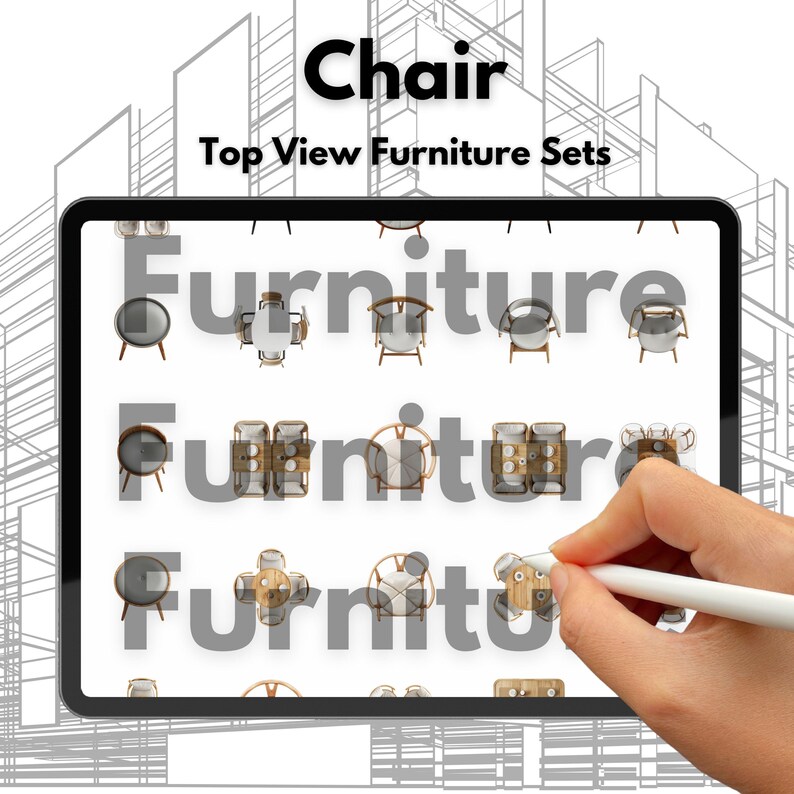 100+ Chair Plan View Set, Modern Classic Chair Designs, Architecture ...