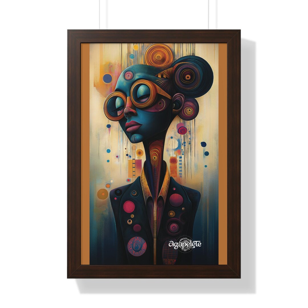 Framed Poster, Neo-aura Muse Abstract Art, Vertical Wall Art Print ...