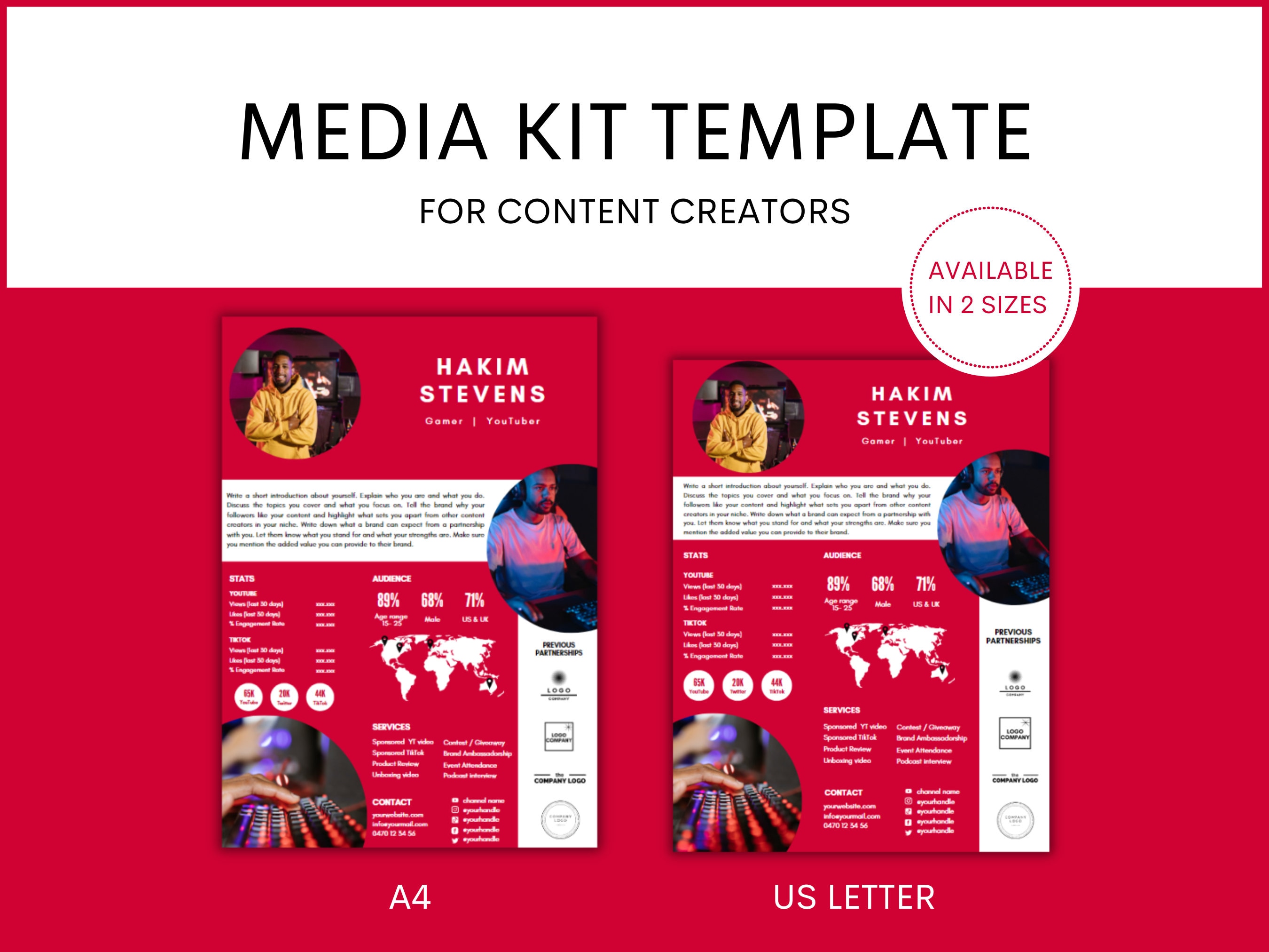 MEDIA KIT Template | Instant Digital Download | Editable on Canva ...