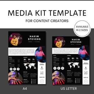 MEDIA KIT Template | Instant Digital Download | Editable on Canva ...