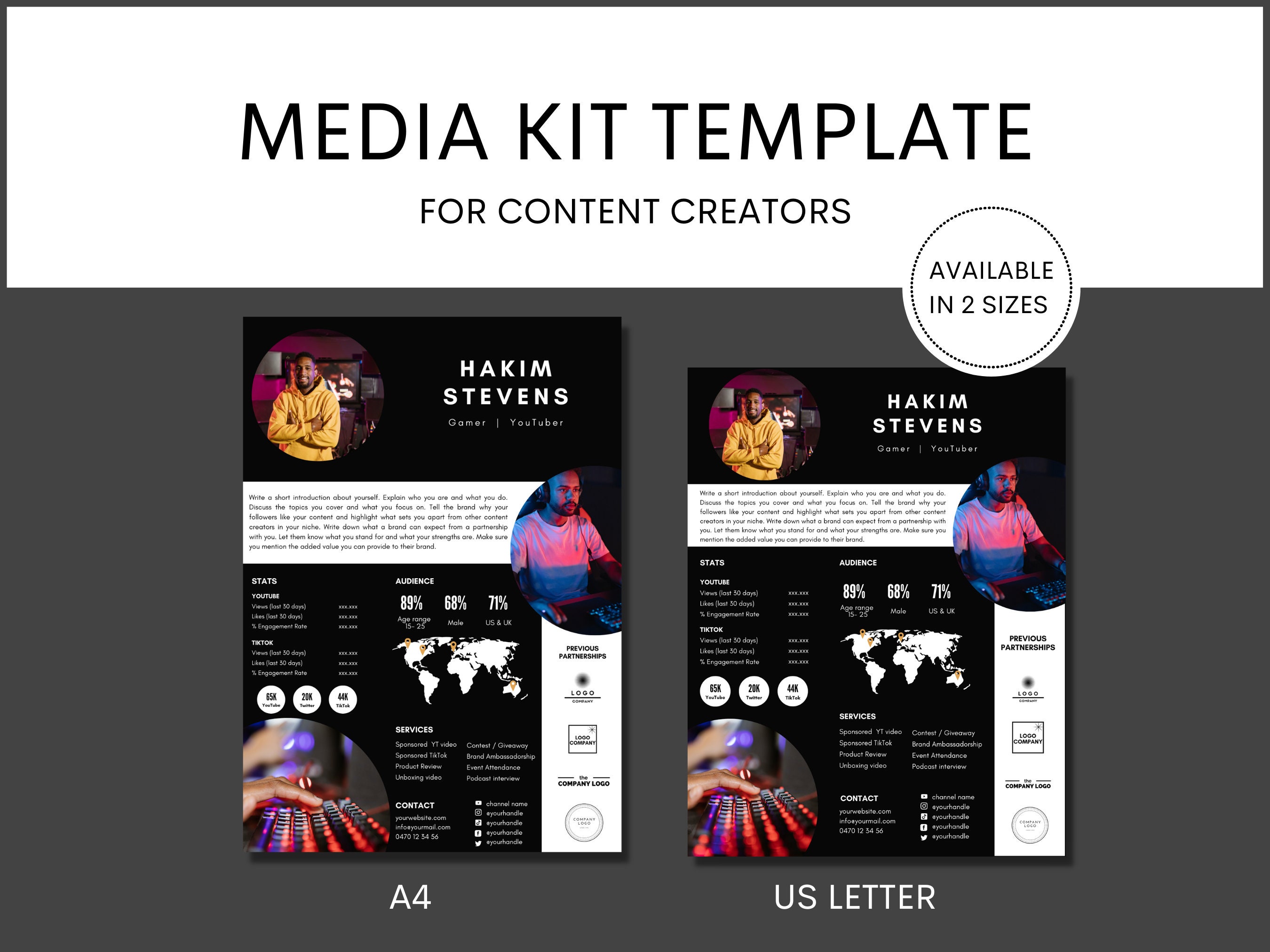 MEDIA KIT Template | Instant Digital Download | Editable on Canva ...