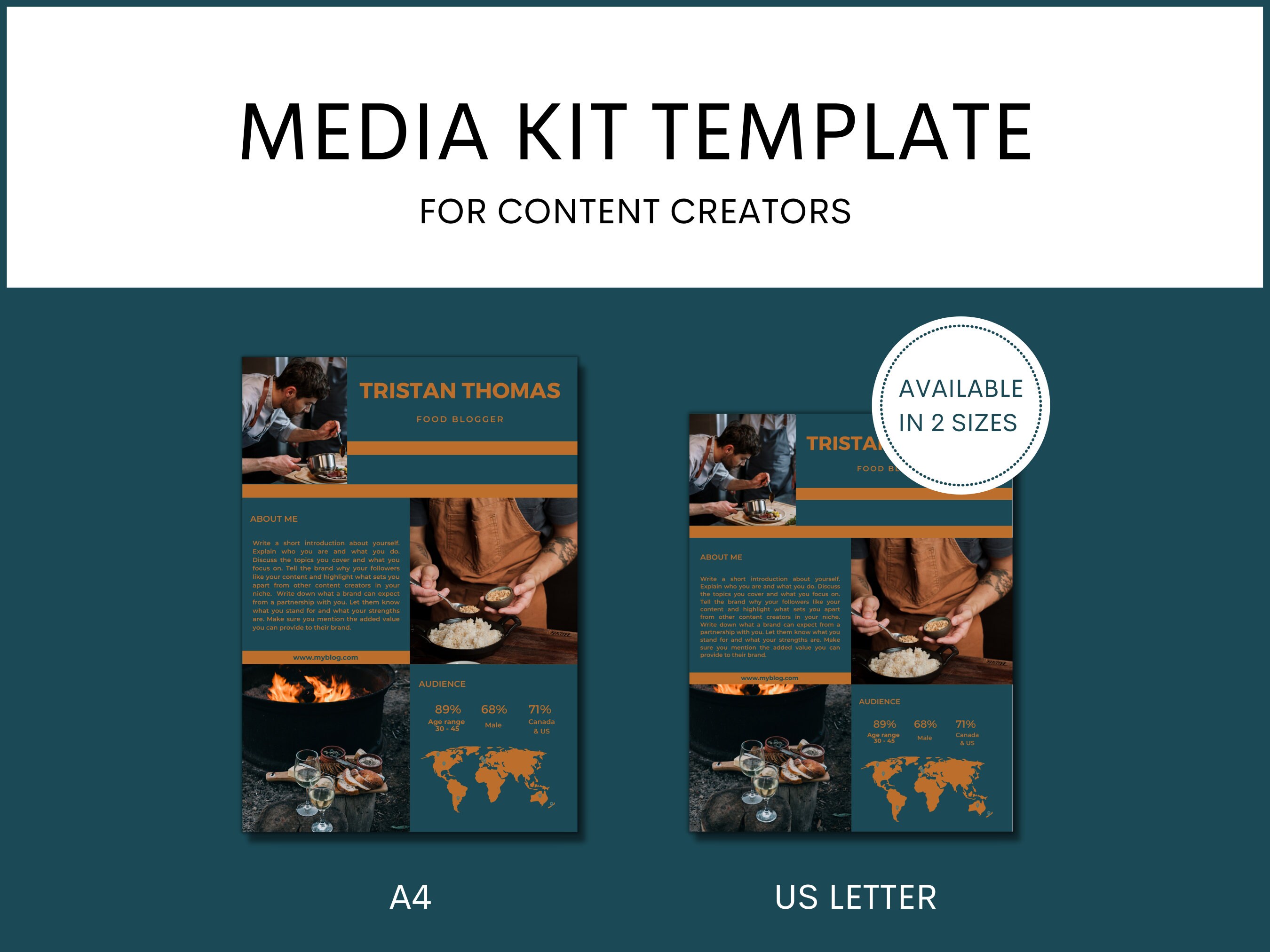 MEDIA KIT Template | Instant Digital Download | Editable on Canva ...
