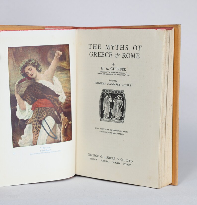 The Myths of Greece and Rome 1944 by H. A. Guerber - Etsy