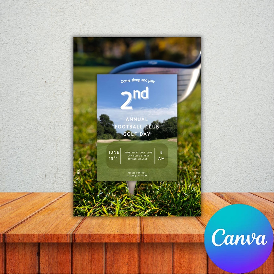 Golf Day Invitation Template | Professional Golf Day or Charity Golf ...