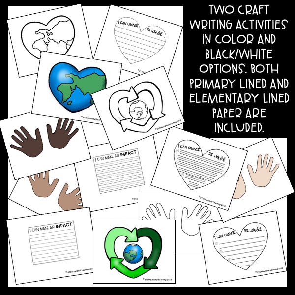 Earth Day Spring Bulletin Board Set and Writing Activities | Door Decor ...