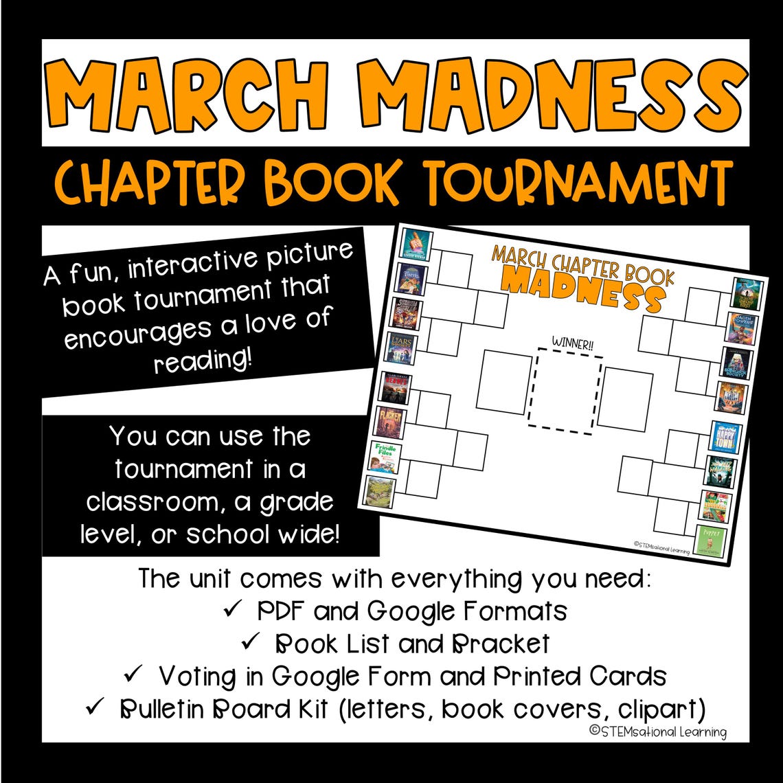 2025 March Madness Chapter Book Reading Challenge Book Tournament ...