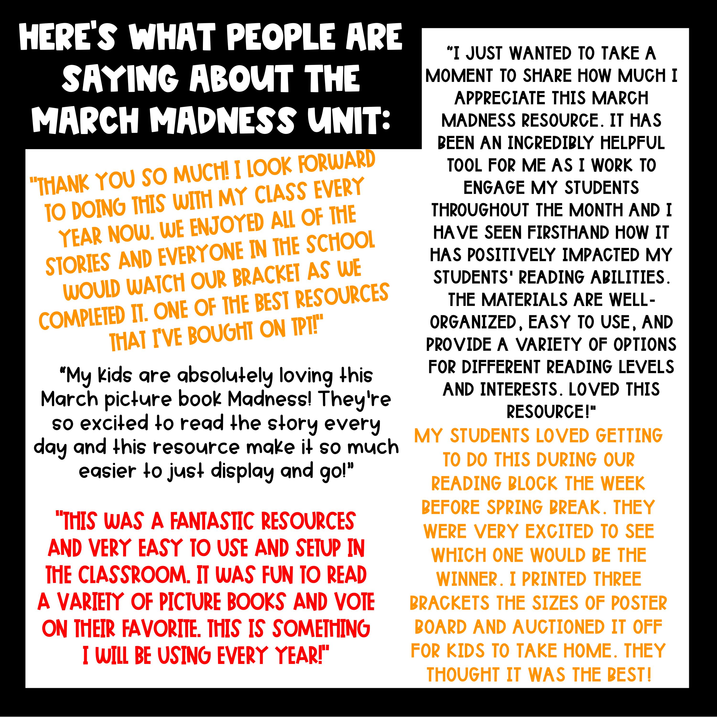 2025 March Madness Reading Challenge Picture Book Tournament Bracket ...