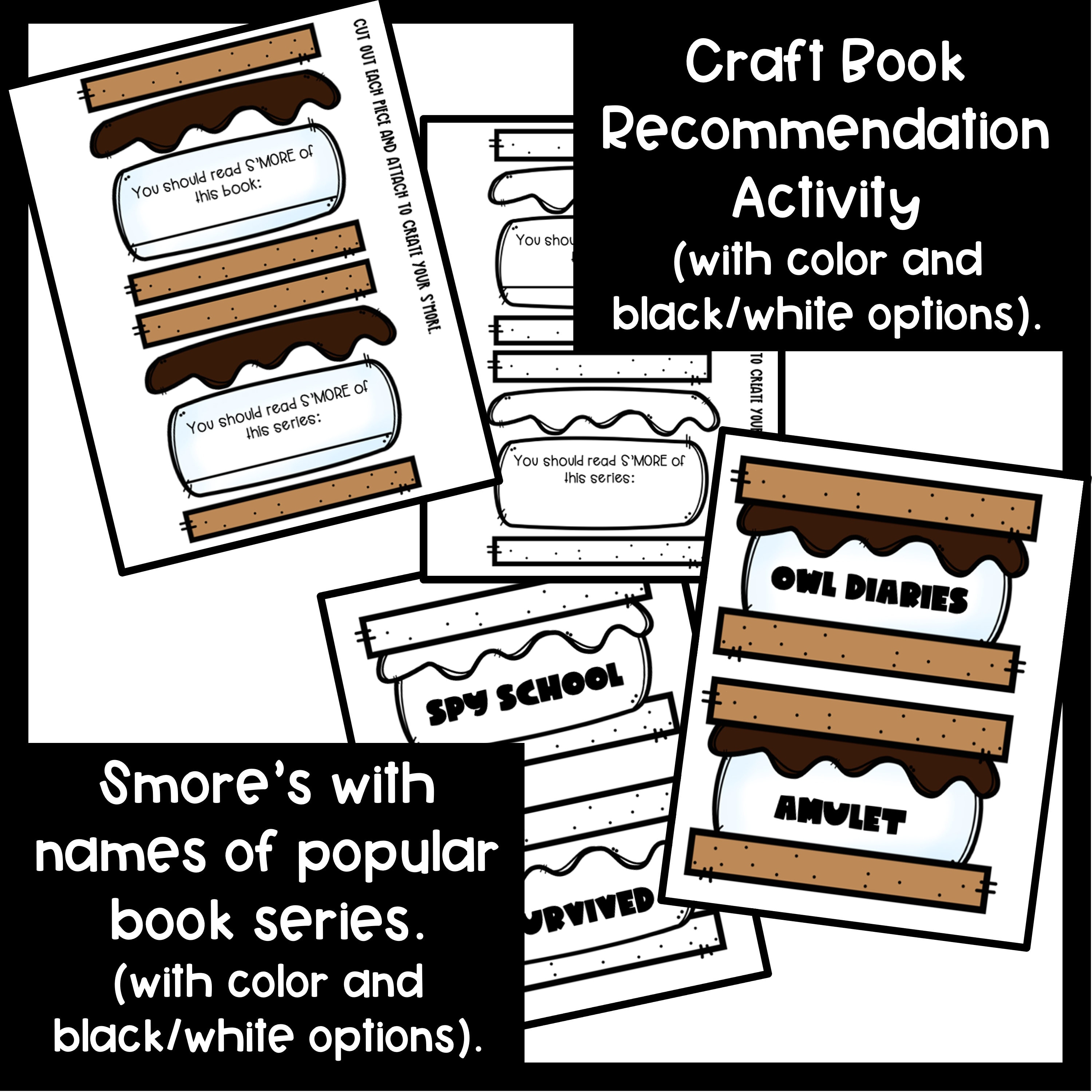 Summer Back to School Camping S'mores Theme Reading Library Bulletin ...