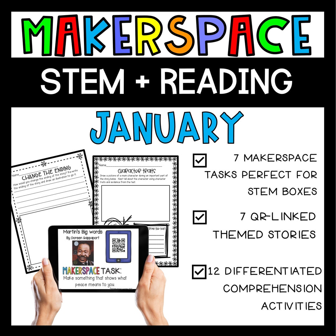 January| Winter Makerspace STEM Reading Comprehension Task Cards ...