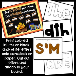 Summer Back to School Camping S'mores Theme Reading Library Bulletin ...