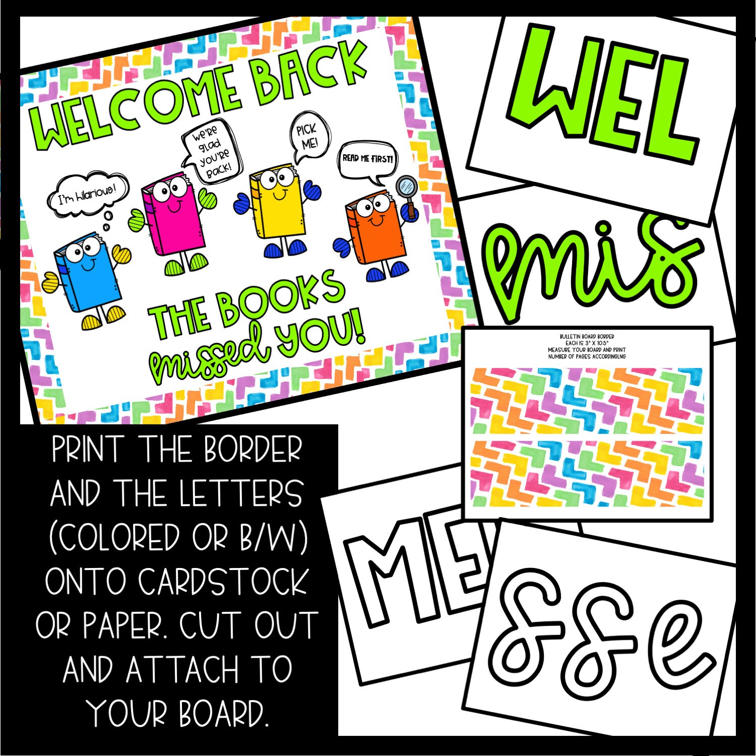 Back to School Bulletin Board Library and Reading | Classroom Door ...