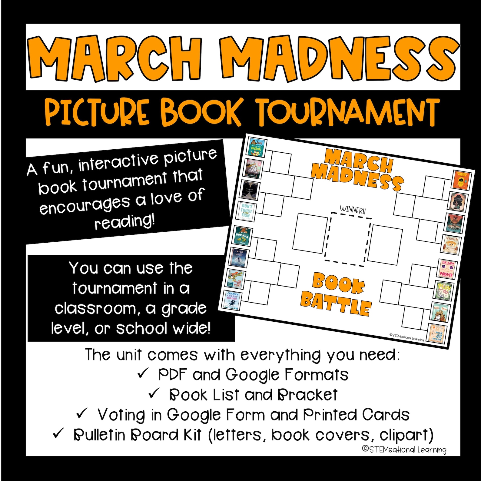 2026 March Madness Reading Challenge Picture Book Tournament Bracket ...