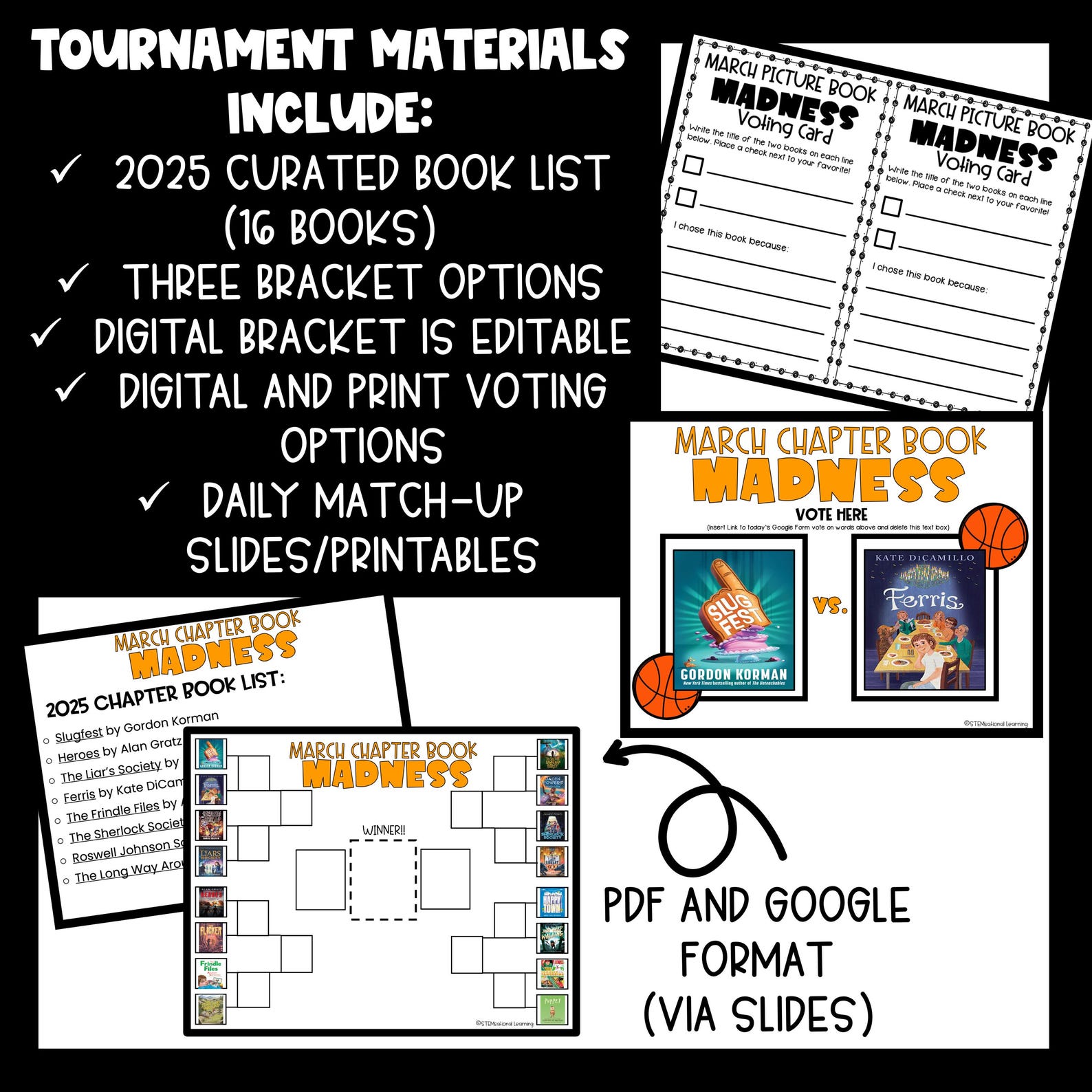 2025 March Madness Chapter Book Reading Challenge Book Tournament ...