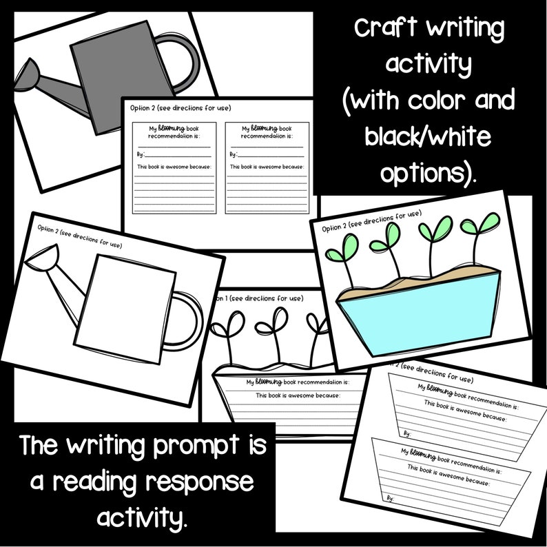 Spring Reading Library Bulletin Board Kit With Writing Response Craft ...