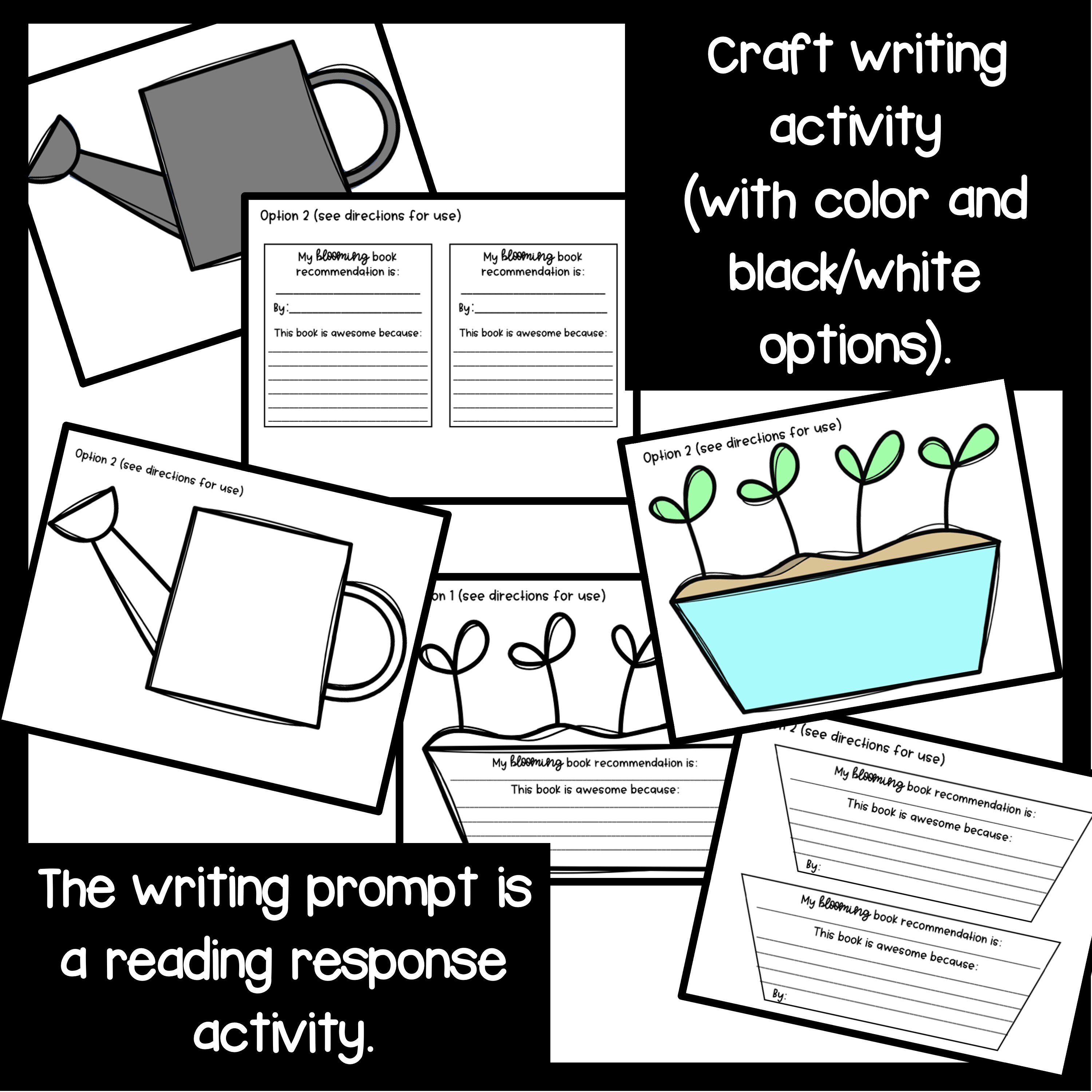 Spring Reading Library Bulletin Board Kit With Writing Response Craft ...
