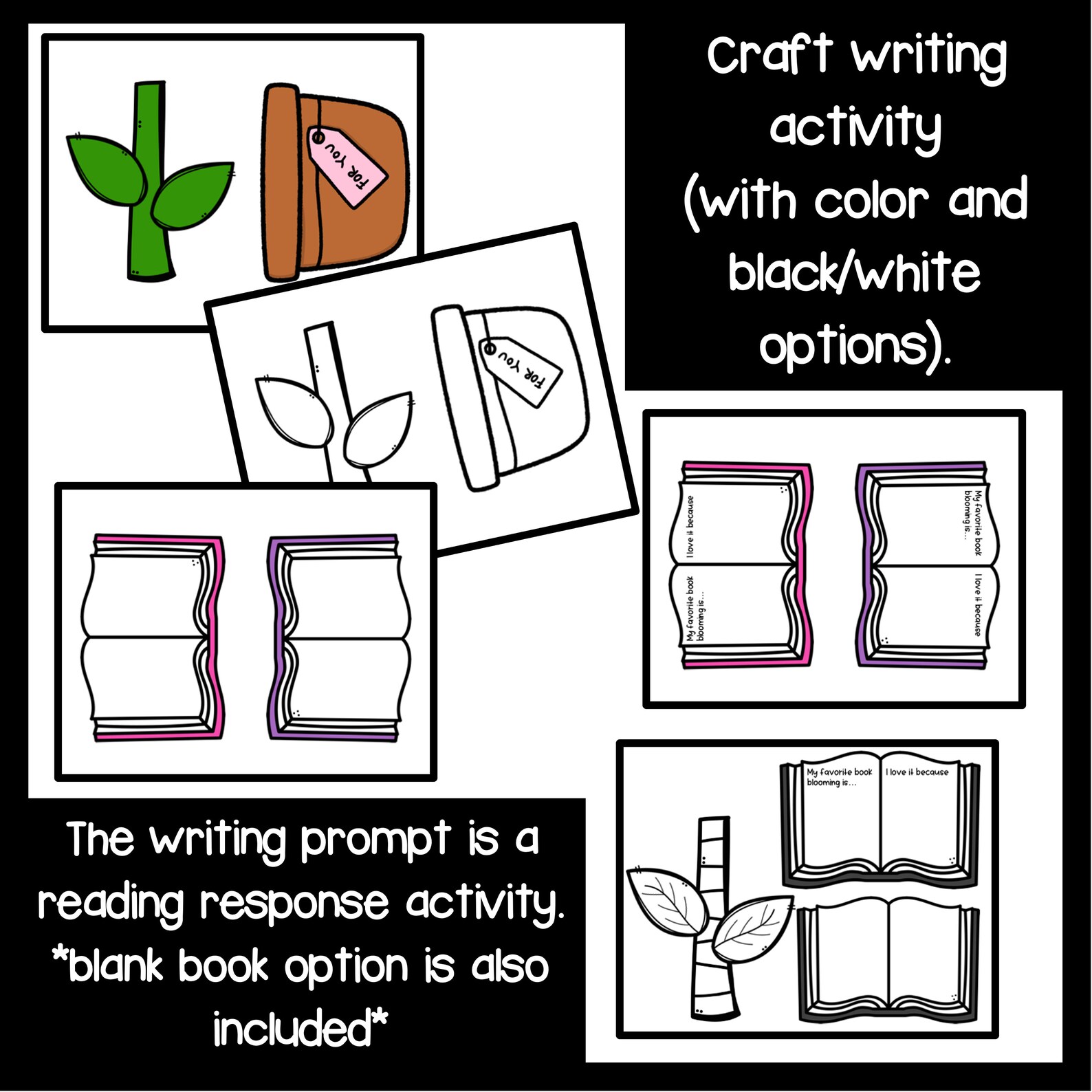 Spring Reading Library Bulletin Board Kit With Writing Response Craft ...
