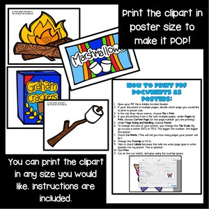 Summer Back to School Camping S'mores Theme Reading Library Bulletin ...