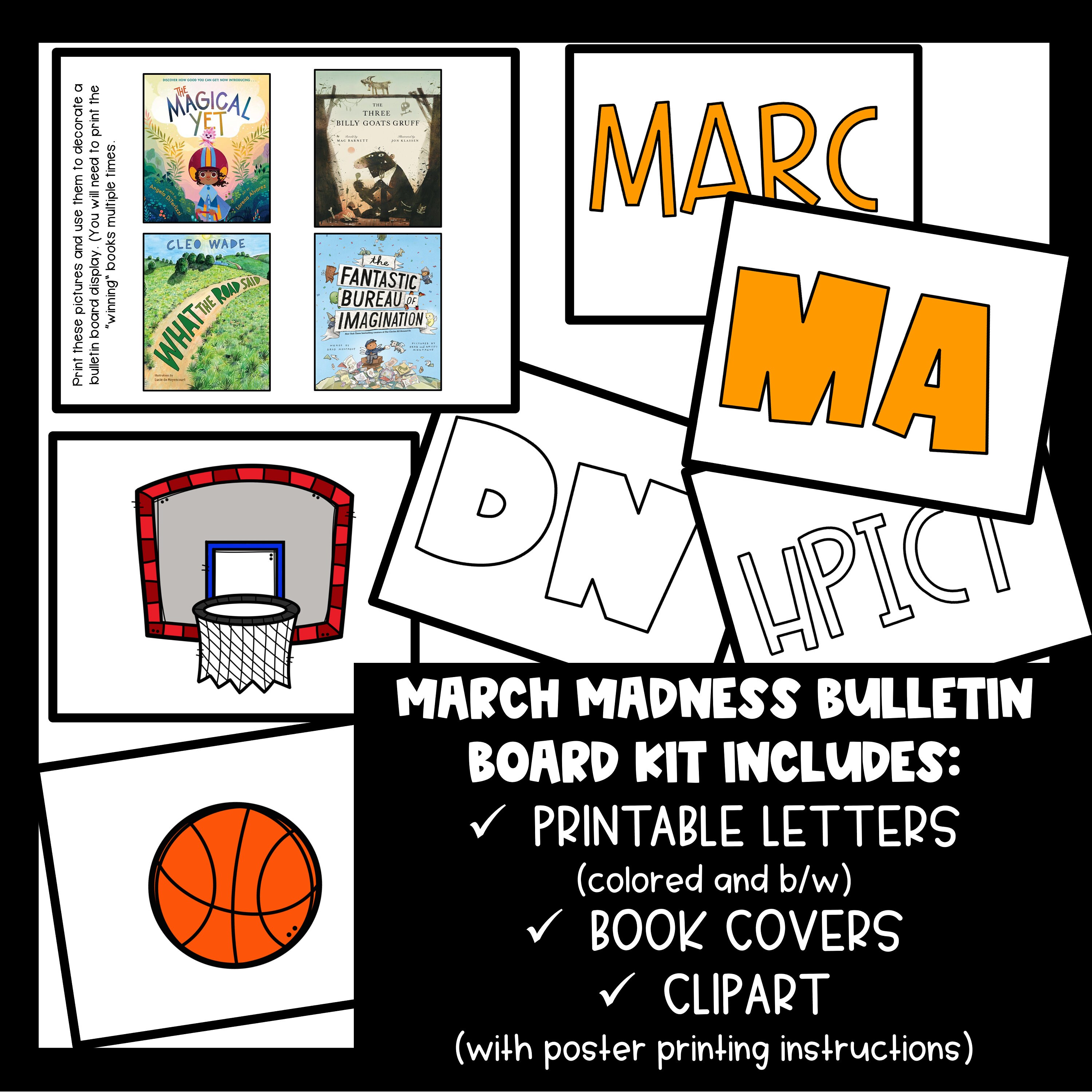 2024 March Madness Reading Challenge Picture Book Tournament Bracket ...