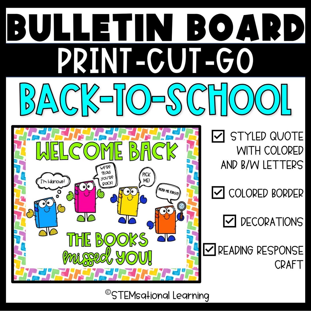 Back to School Bulletin Board Library and Reading | Classroom Door ...