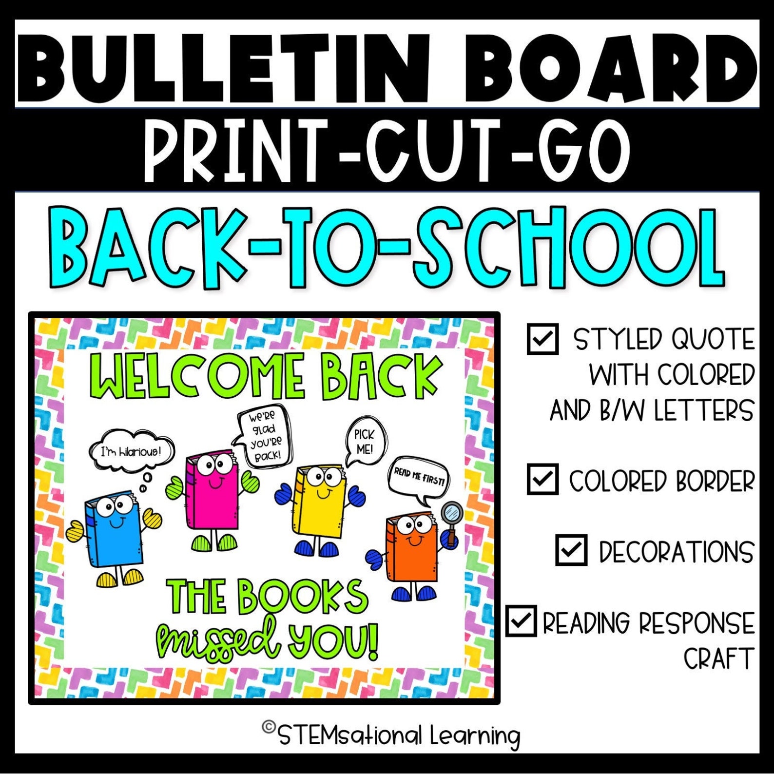 Back to School Bulletin Board Library and Reading | Classroom Door ...