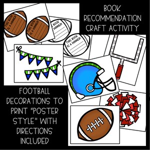 Football Fall Back to School Bulletin Board Kit Reading and Library ...