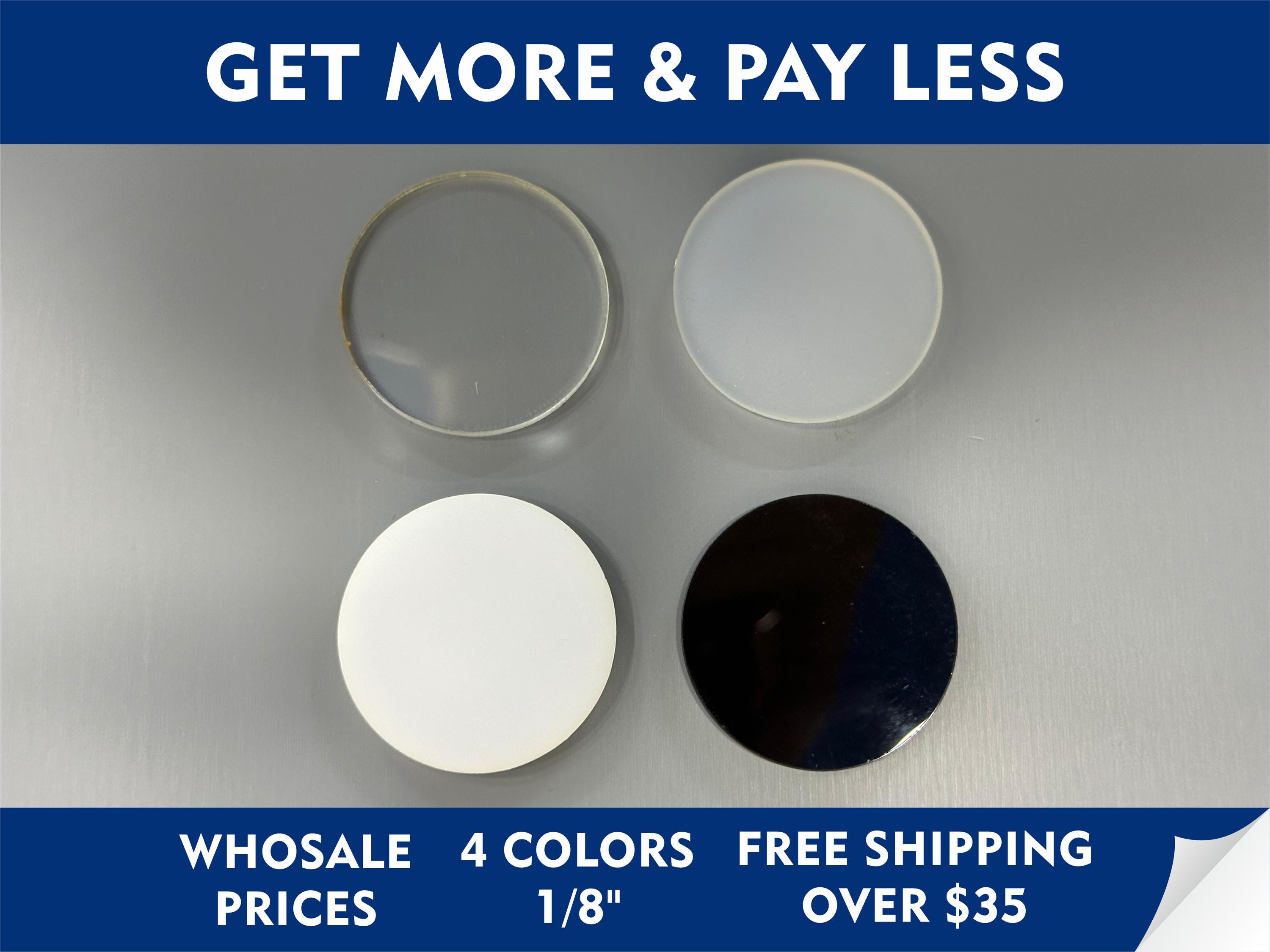 10 / 25 / 50 / 100 Pieces Clear Acrylic Round Circle Discs DIY ...