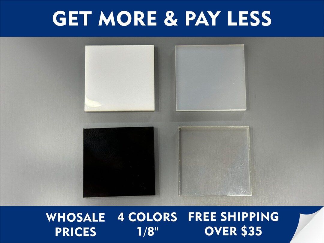 10 / 25 / 50 / 100 Pieces Clear Acrylic Square DIY Craft Blanks ...