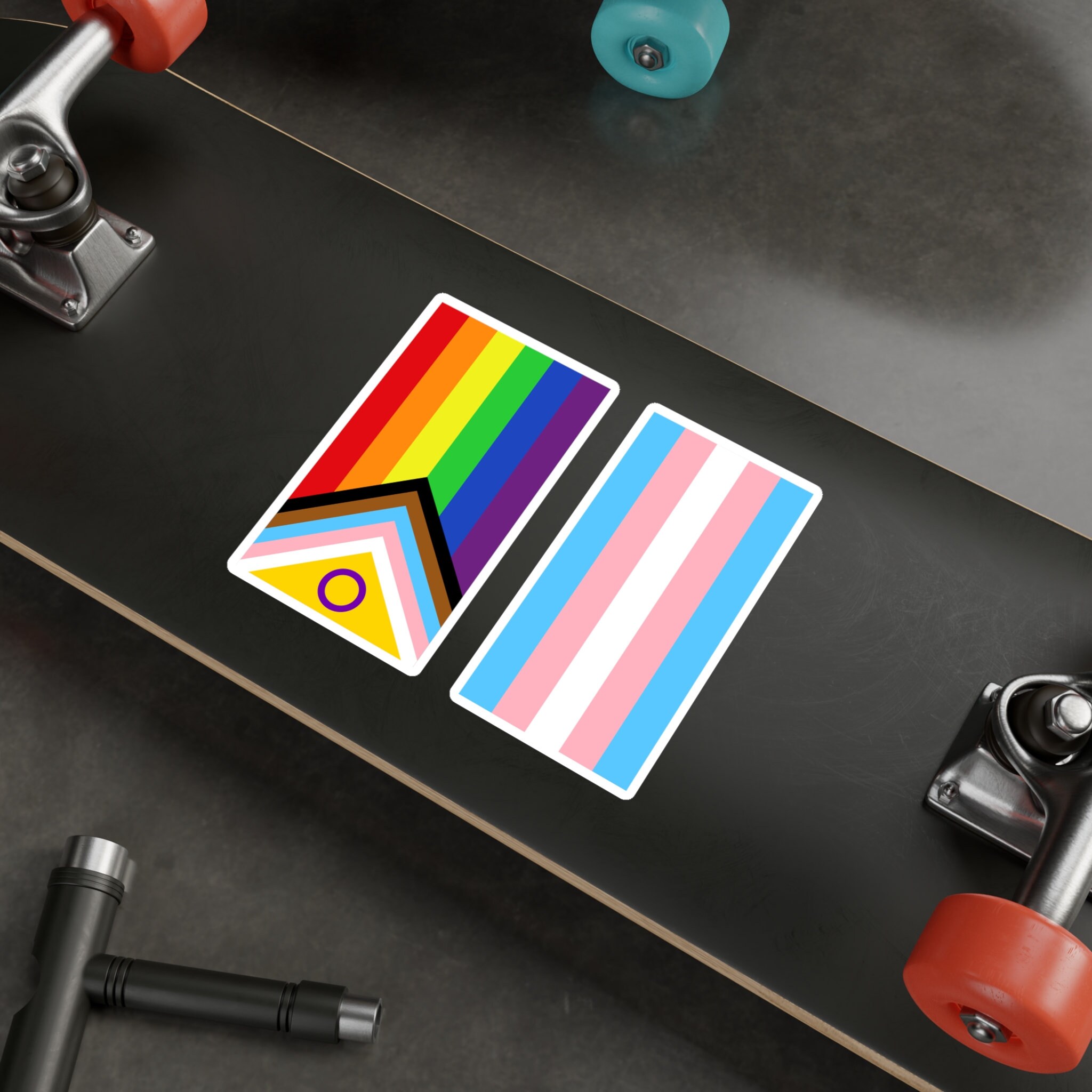 LGBTQIA+ & Trans Pride Flag Bundle: Sticker, Indoor/outdoor - Etsy