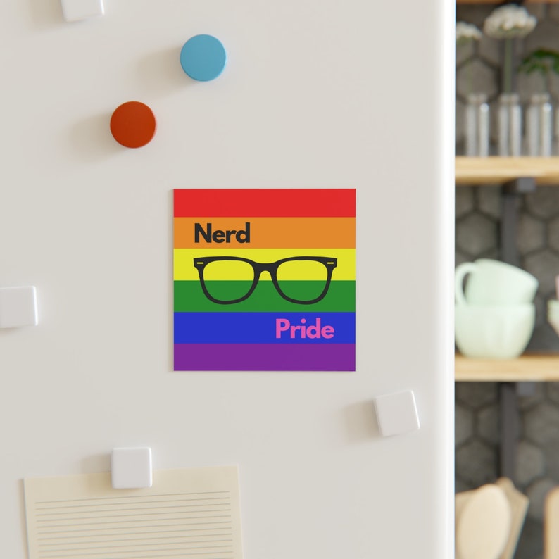 Nerd Pride Square Magnet Indoor Outdoor Etsy