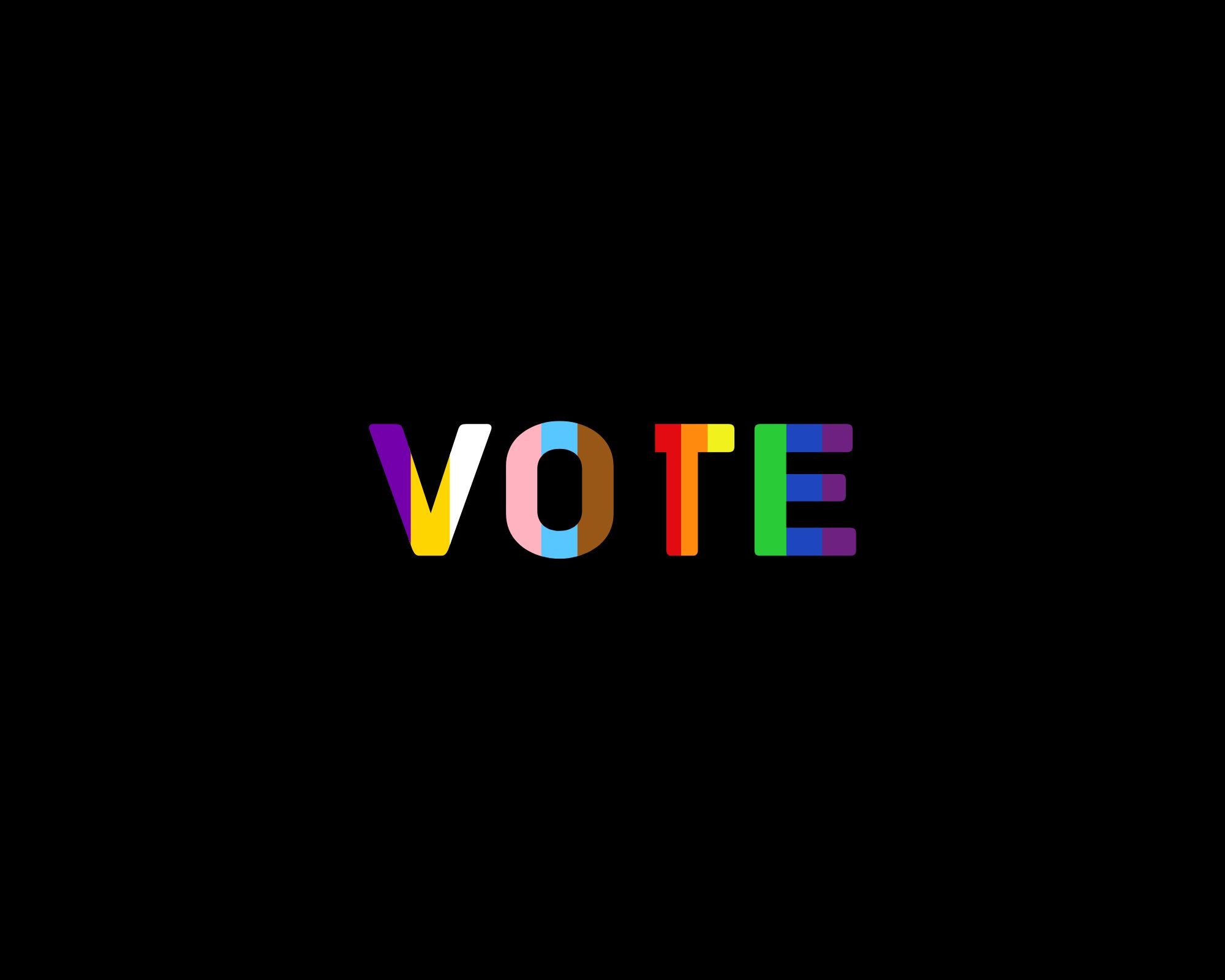 VOTE LGBTQIA Rainbow Pride Flag: Digital SVG File, You Print Any Size ...