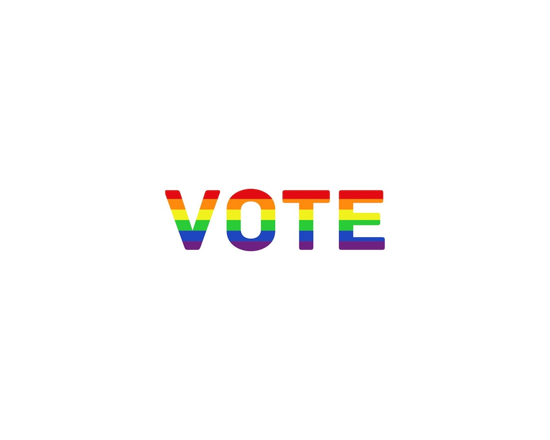 VOTE LGBTQ Rainbow Pride Flag: Digital SVG File, You Print Any Size - Etsy
