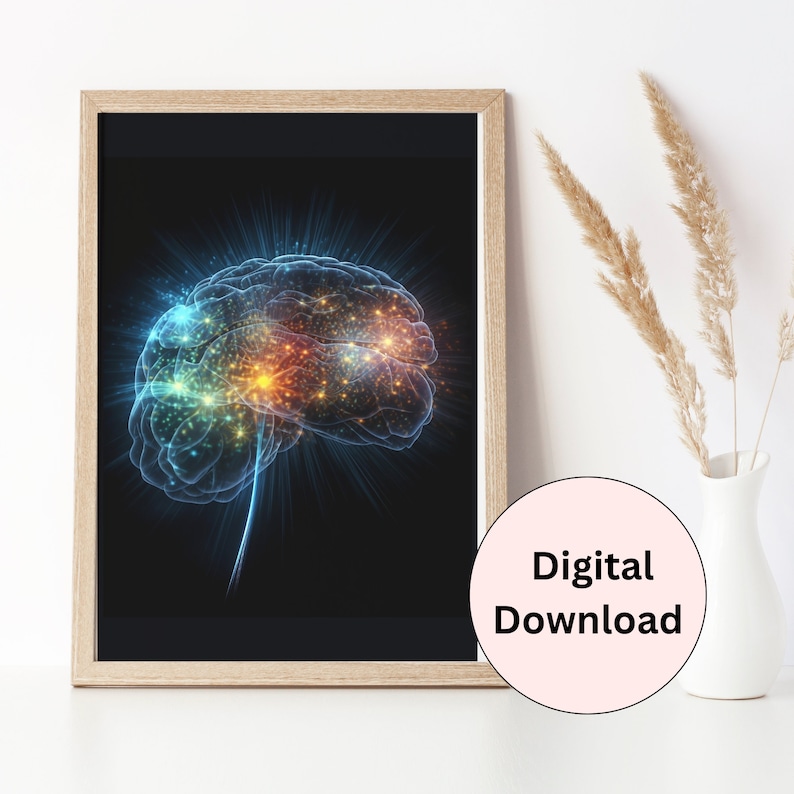 Neuroscience Art, Brain Art, Psychology, Neurology, Digital Download ...