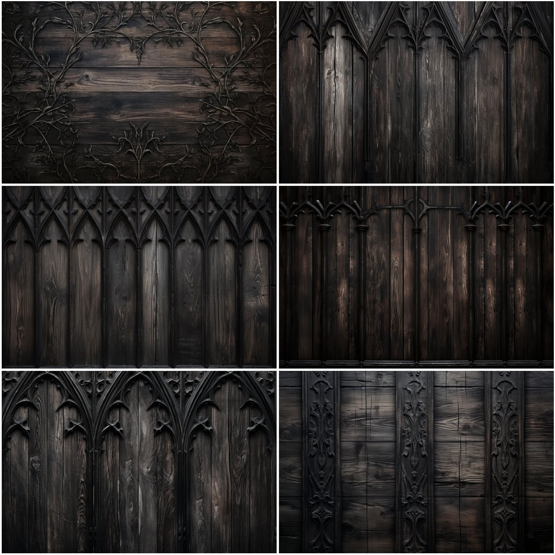 GOTHIC WOOD Background Digital Download Set High Definition 300DPI ...