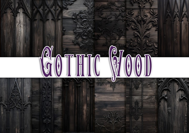 GOTHIC WOOD Background Digital Download Set High Definition - Etsy ...
