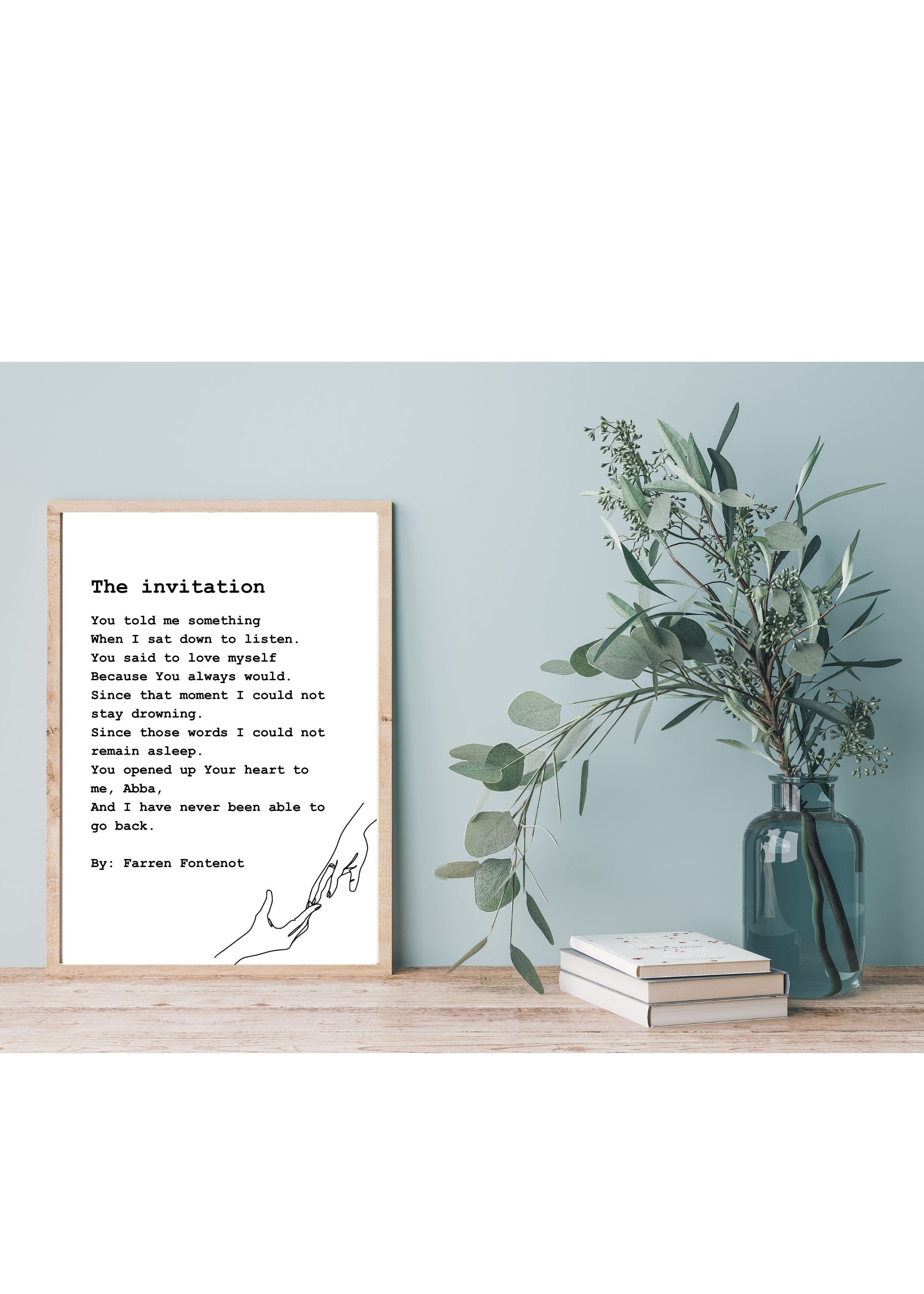 The Invitation Poem White by Farren Fontenot - Etsy
