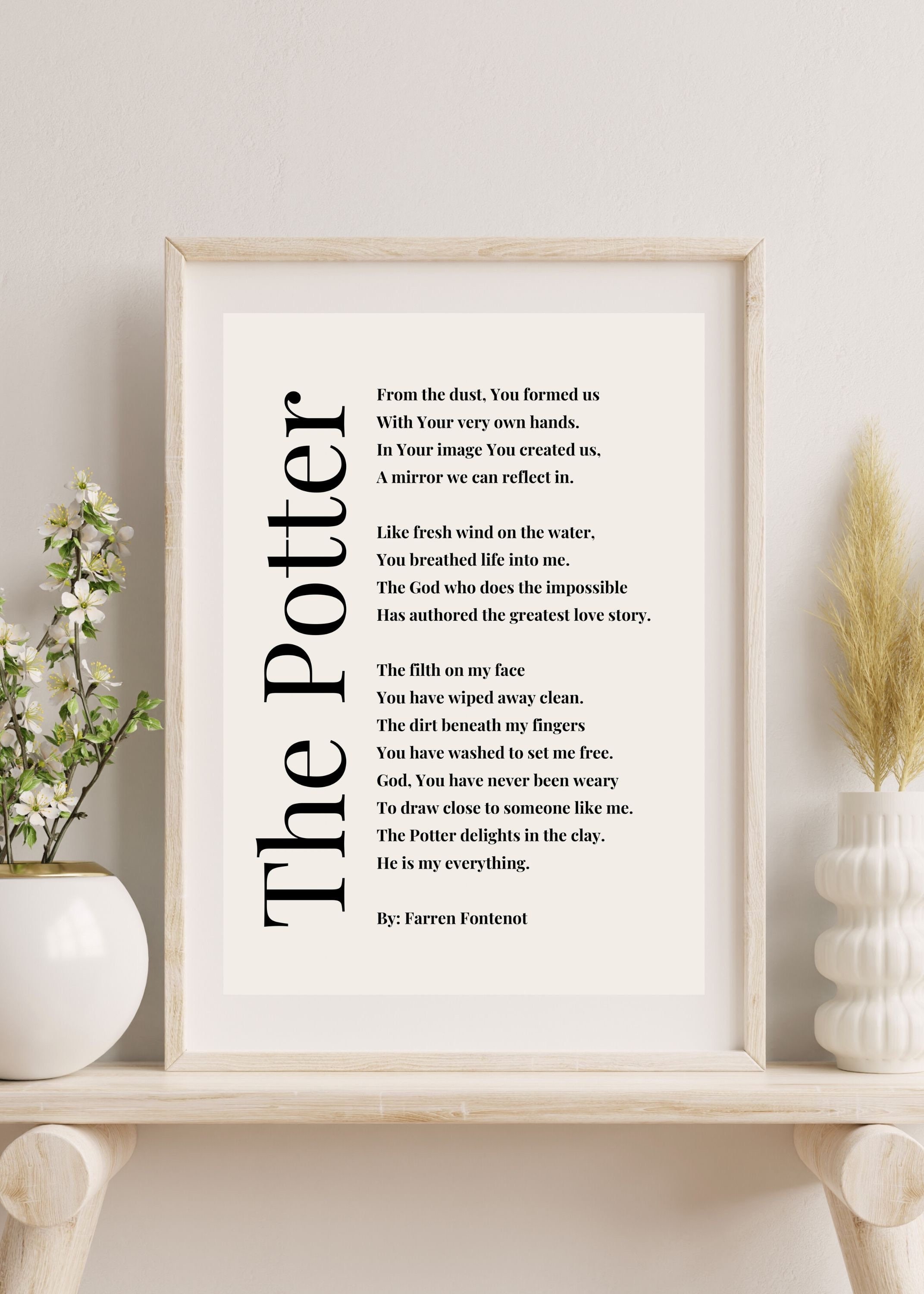 The Potter Poem Beige by Farren Fontenot Beige Color - Etsy
