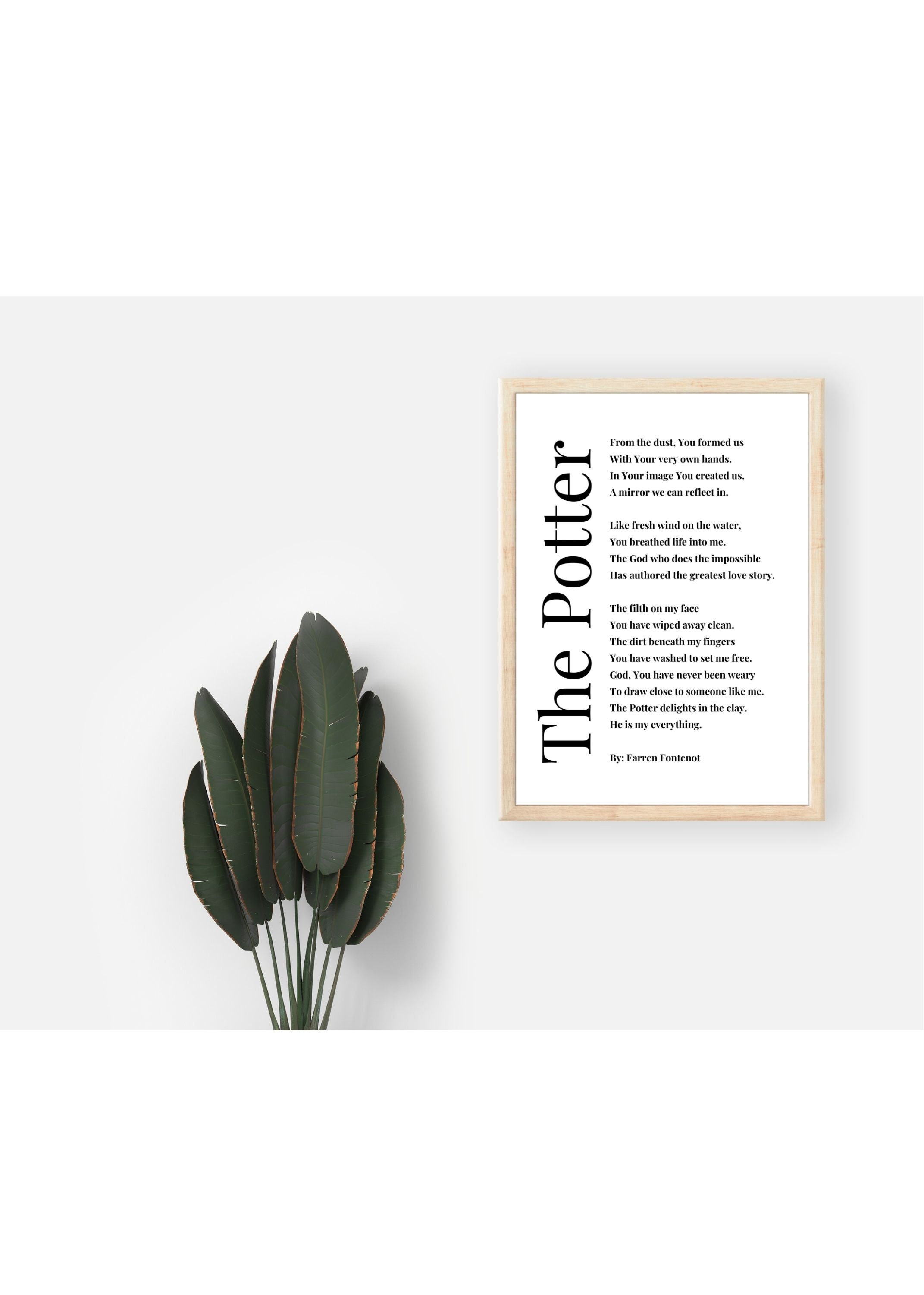 The Potter Poem White by Farren Fontenot - Etsy