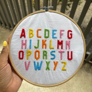 Alphabet, Letter Hand Embroidery Pattern, Beginner Embroidery, DIY ...
