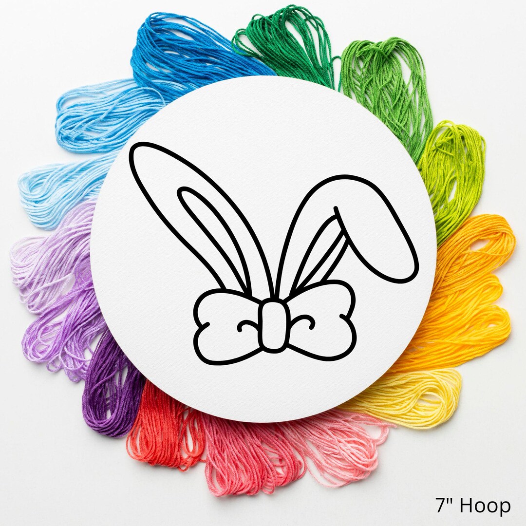 Bunny Ears Embroidery Pattern – Digital Download Easter Stitch Design ...
