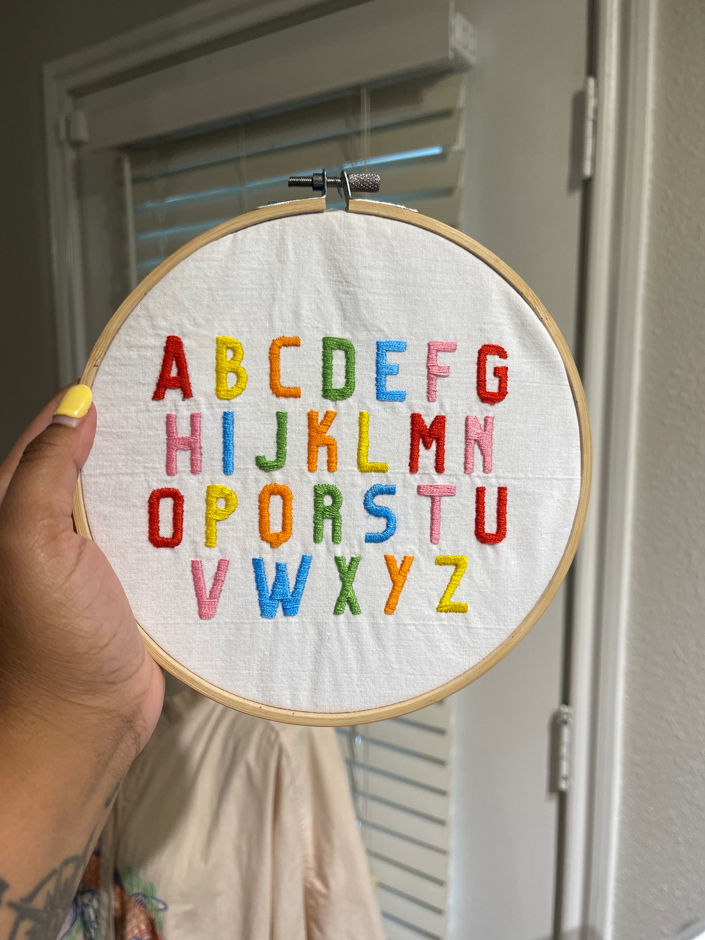 Alphabet, Letter Hand Embroidery Pattern, Beginner Embroidery, DIY ...