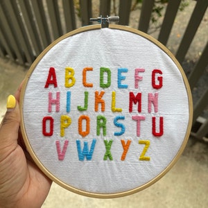 Alphabet, Letter Hand Embroidery Pattern, Beginner Embroidery, DIY ...