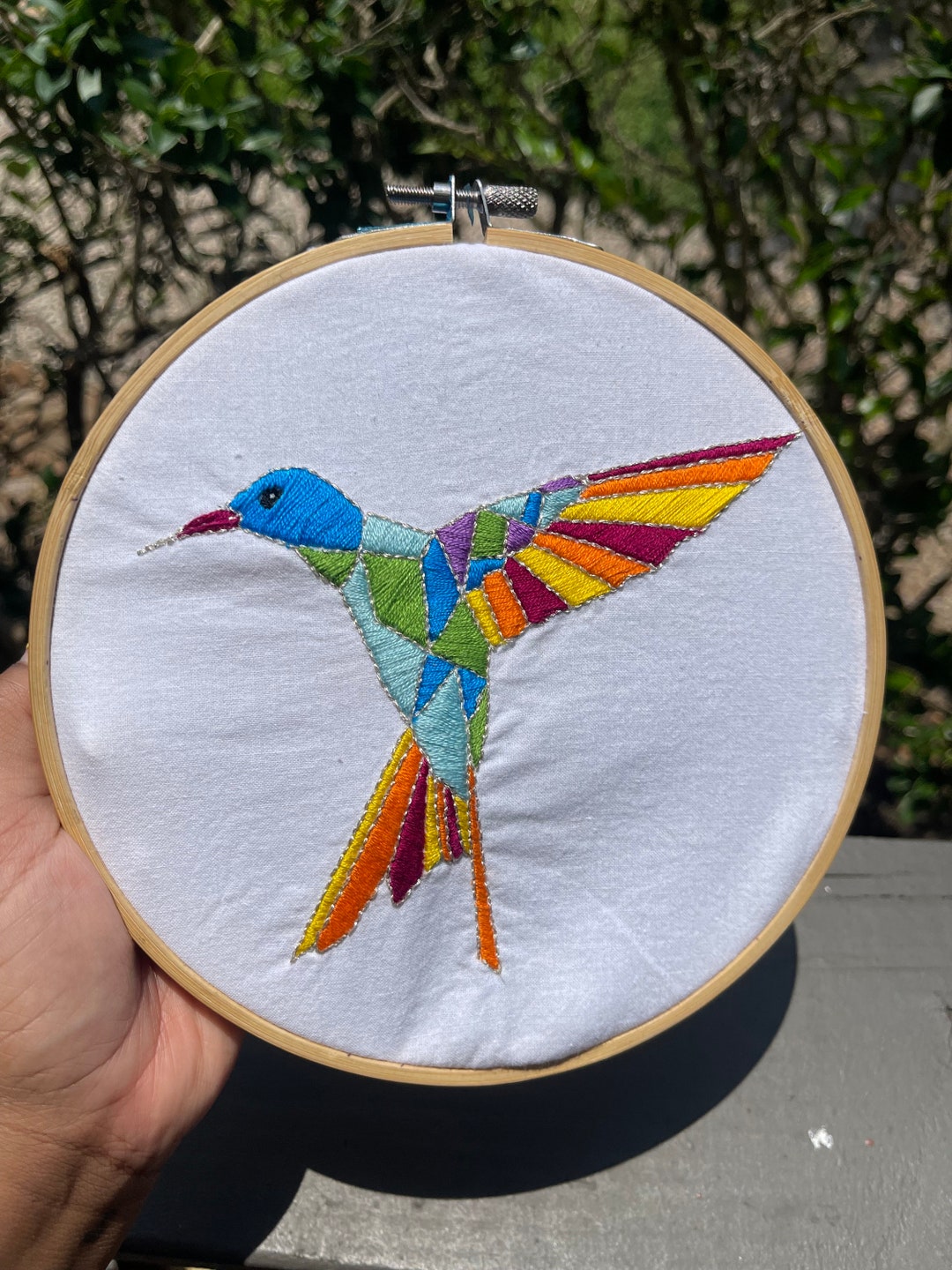 Origami Hummingbird Hand Embroidery Pattern: Beginner DIY (PDF Digital ...