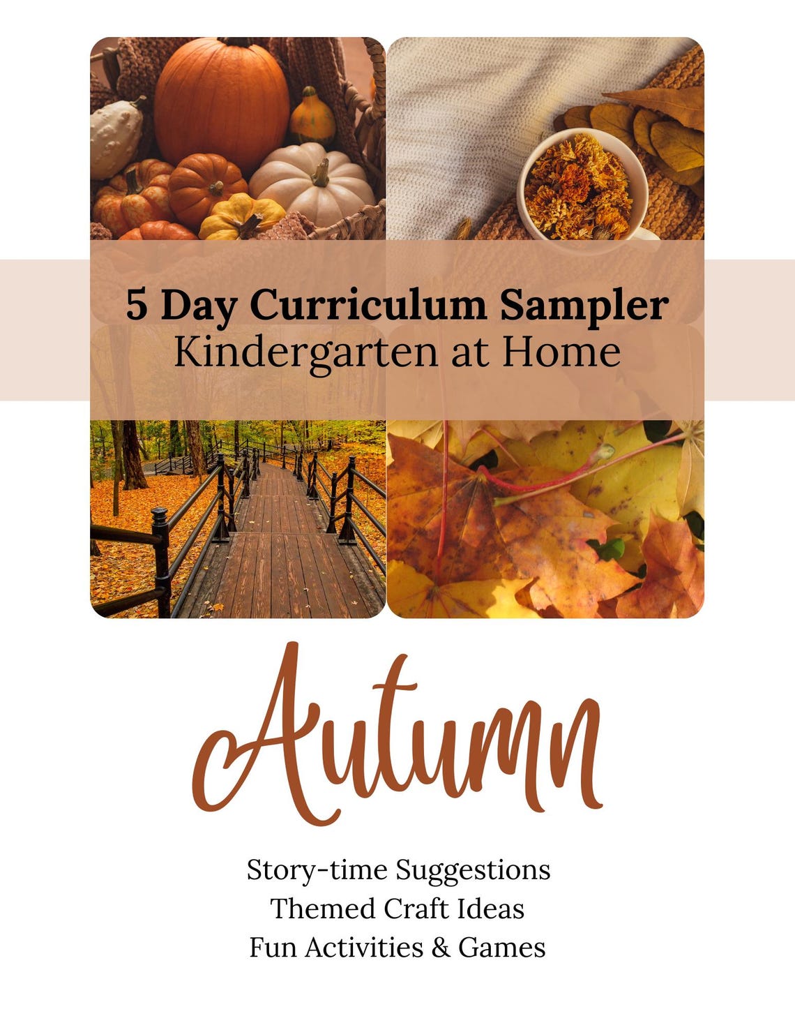 5 Day Autumn Learning Guide KINDERGARTEN HOMESCHOOL Learning Fun - Etsy