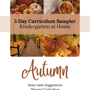 5 Day Autumn Learning Guide KINDERGARTEN HOMESCHOOL Learning Fun - Etsy
