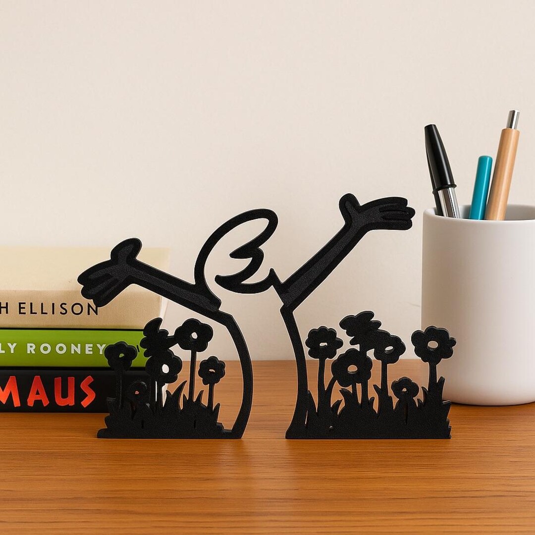 La Linea 3D Figurine - Funny Cartoon Deco | Funny Black Wall Art ...